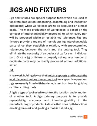 JIGS.pdf btech engineering manufacturing process | PDF