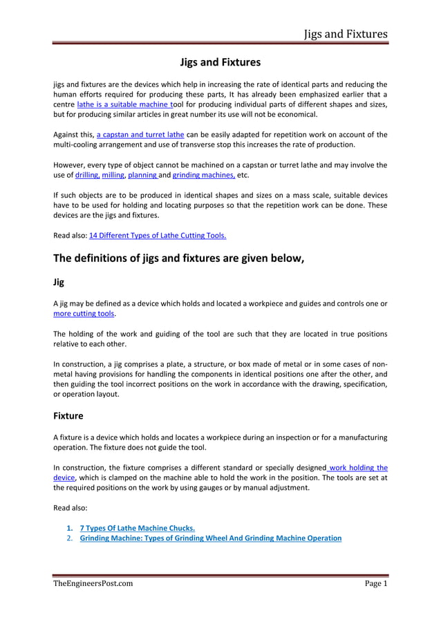 jigs and fixtures.pdf | Woodworking | Arts and Crafts