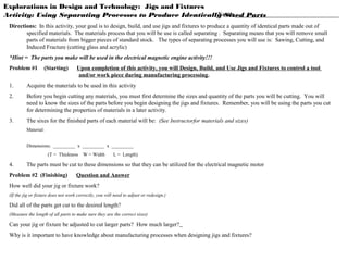 Jigs and fixtures design brief | PPT