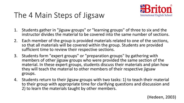 Jigsaw cooperative learnings | PPTX