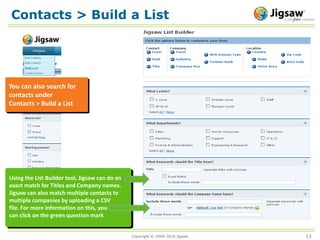 Jigsaw Data Cloud Overview | PPT