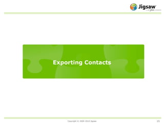 Jigsaw Data Cloud Overview | PPT