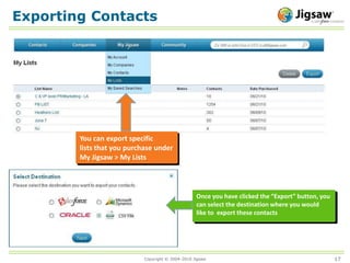 Jigsaw Data Cloud Overview | PPT