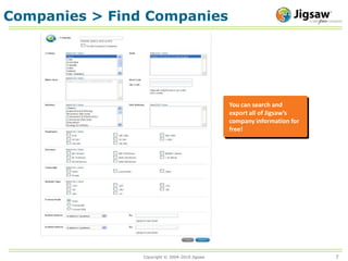 Jigsaw Data Cloud Overview | PPT