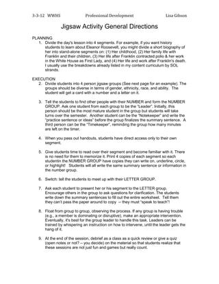 Jigsaw directions L_Gibson_2012 | PDF