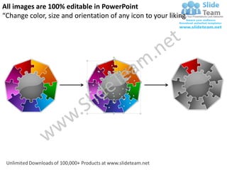 Jigsaw format design 9 stages powerpoint templates 0712 | PDF
