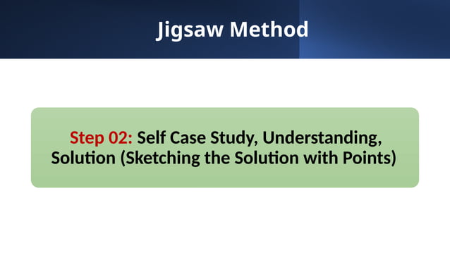 Jigsaw Method, Total Eight Steps. ITBV course | PPT