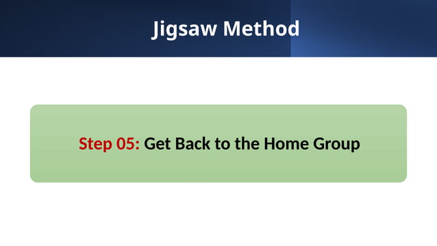 Jigsaw Method, Total Eight Steps. ITBV course | PPT