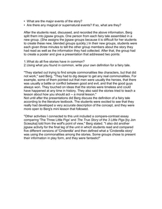 Jigsaw Technique | DOC | Homework and Study | Education