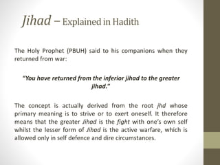 Jihad - Myth and Truth | PPTX