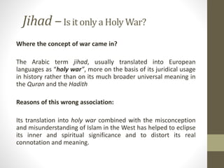 Jihad - Myth and Truth | PPTX