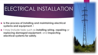 Electrical installation and wiring for house wirings | PDF