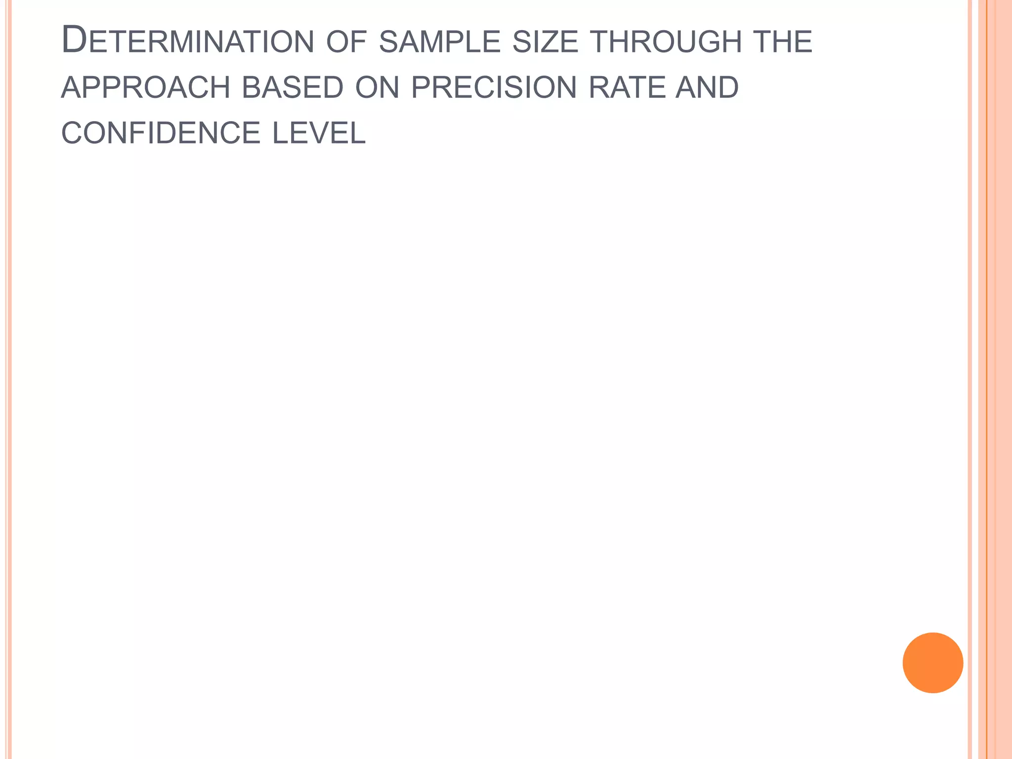 determination of sample size | PPTX
