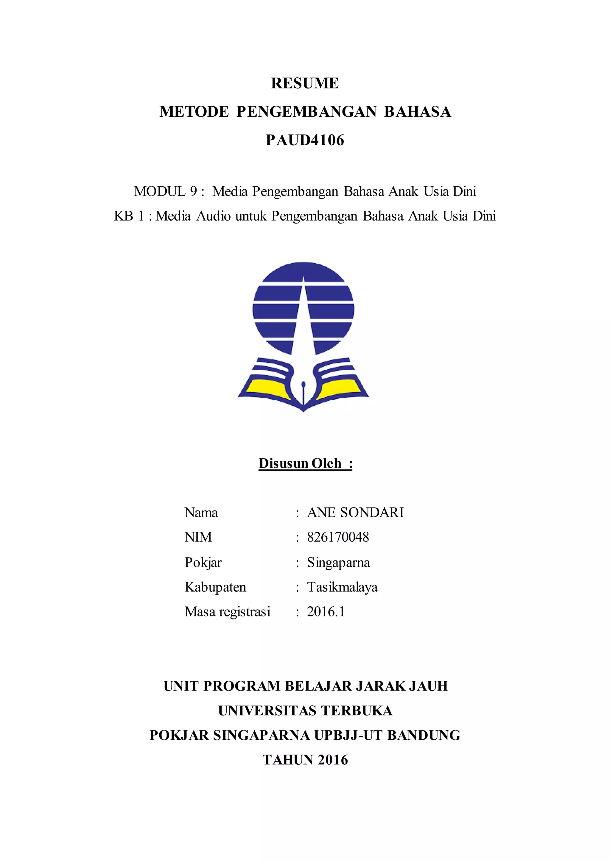 Jilid resume ane 2016 | PDF
