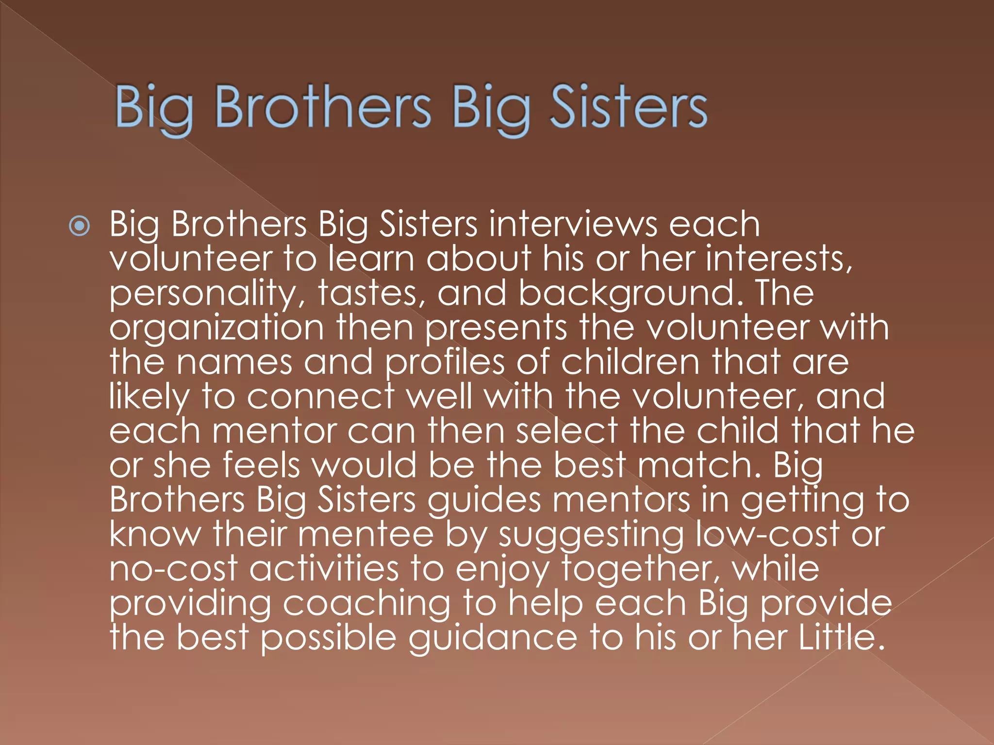 Jill Marten - Volunteering with Big Brothers Big Sisters | PPTX