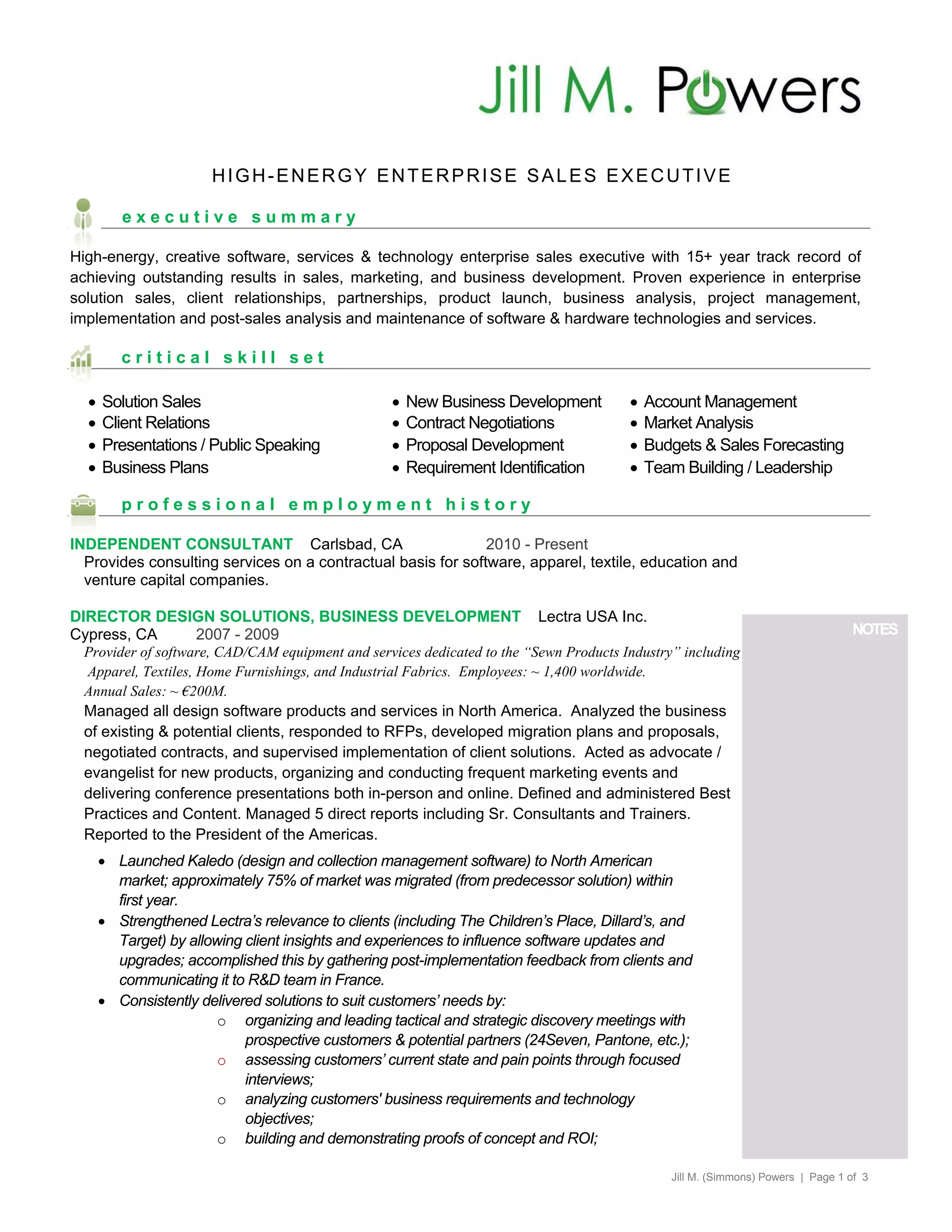 Jill M. Powers Resume | PDF