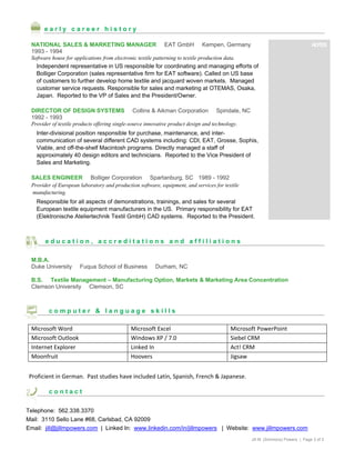 Jill M. Powers Resume | PDF | Management Consulting Industry | Industries