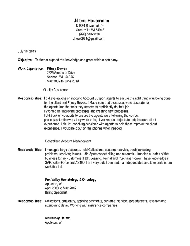 Jill resume (2) | PDF