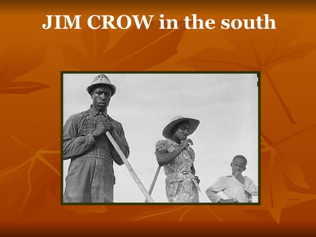 Jim Crow In The South | PPT