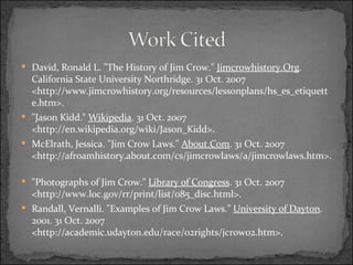Jim Crow Webquest | PPT