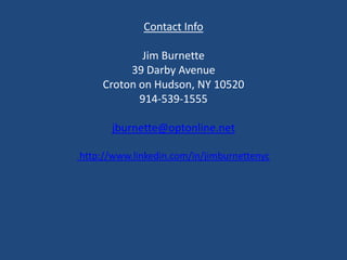 Jim Burnette Sales Presentation 5 2012 | PDF