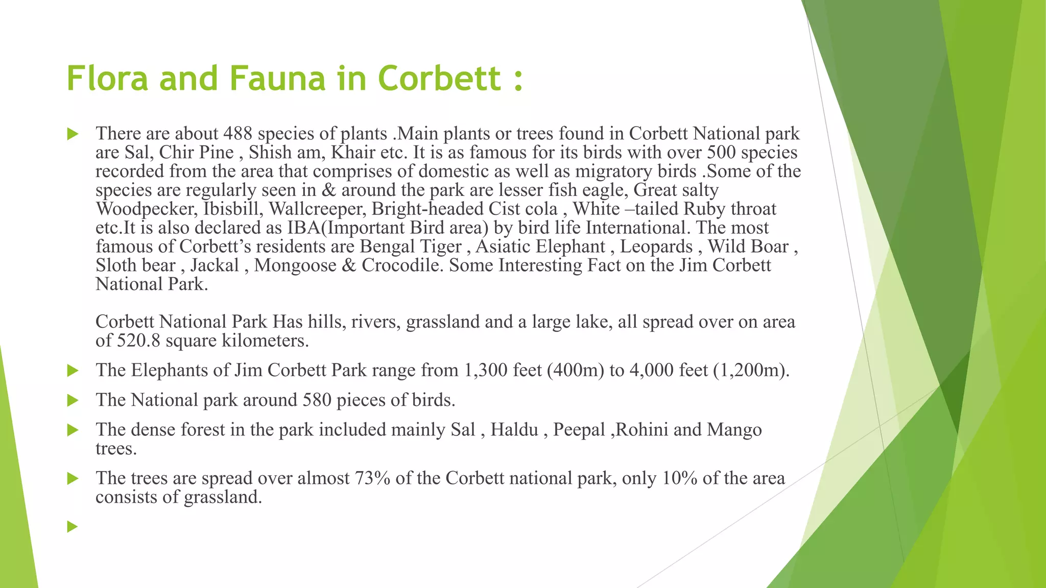 Jim Corbett National Park, Corbett National Park Info | PPTX