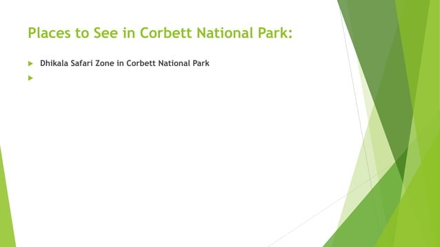 Jim Corbett National Park, Corbett National Park Info | PPTX