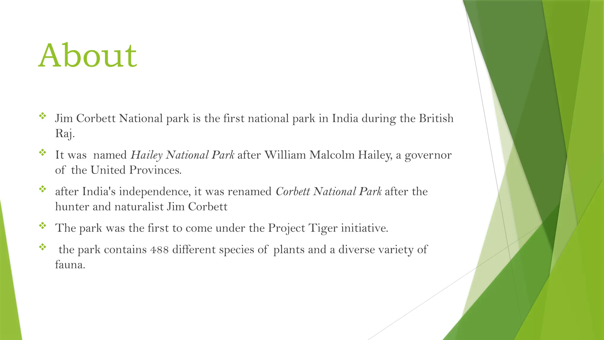 Jim Corbett National Park - Case Study (Ecology) | PPTX