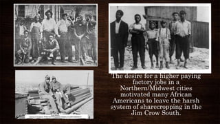Jim crow great migration presentation a-d | PPTX