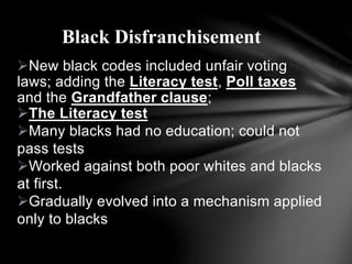Black Codes Examples