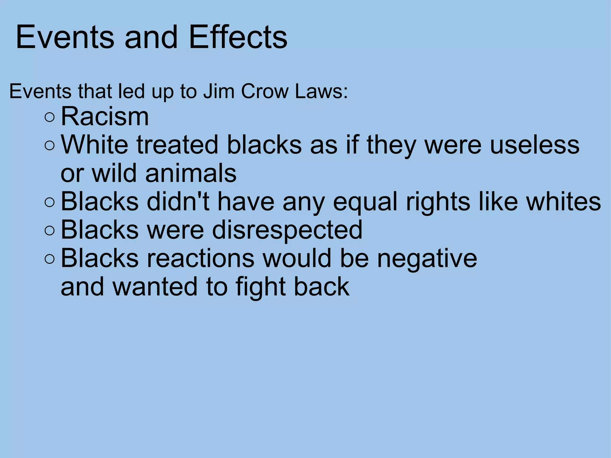 Jim crow laws_impact_on | PPT
