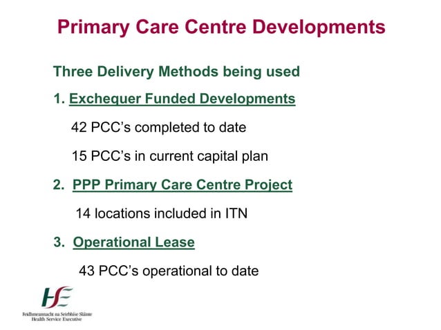 Jim Curran, Head of Estates, HSE | PPT