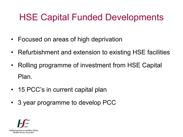 Jim Curran, Head of Estates, HSE | PPT
