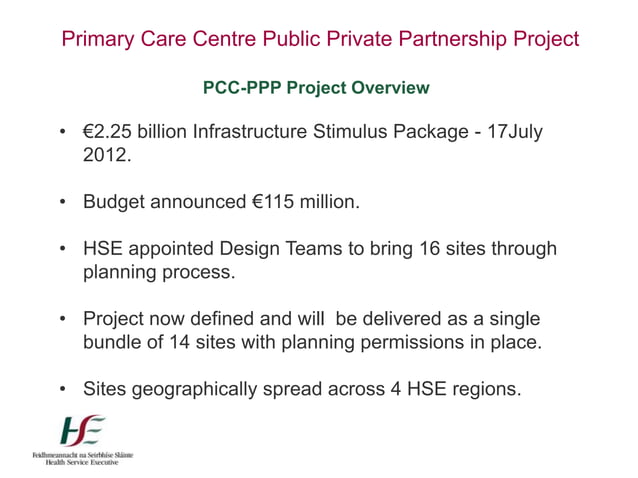 Jim Curran, Head of Estates, HSE | PPT