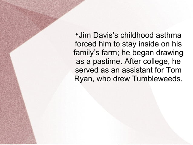 Jim Davis – Creator of Garfield | PPT