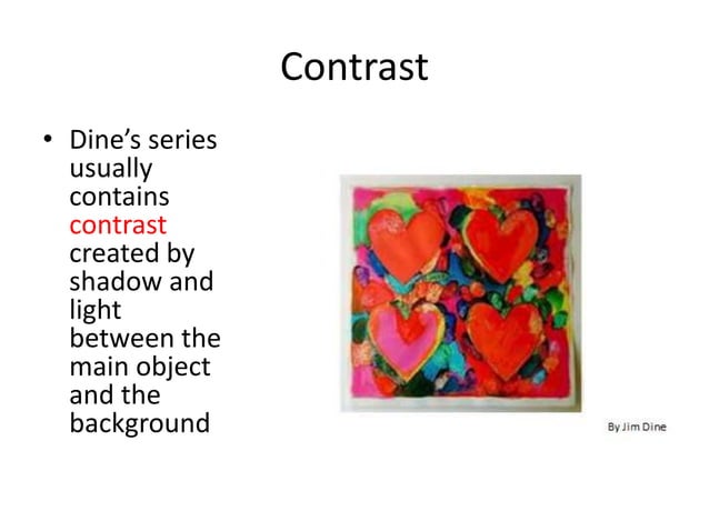 Jim dine hearts | PPTX