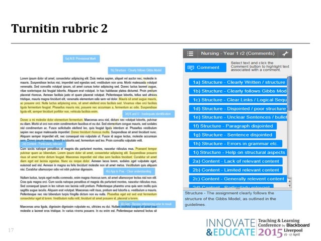 Using Rubrics: Comparing Blackboard and Turnitin at GCU | PPT