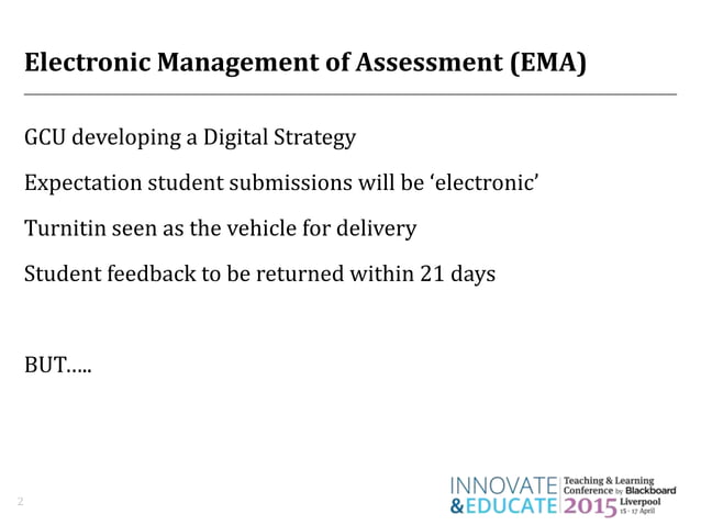 Using Rubrics: Comparing Blackboard and Turnitin at GCU | PPT