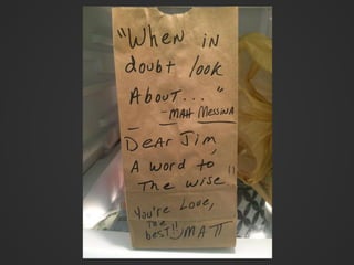 Jim Fiore's Brown Bag Messages | PPT