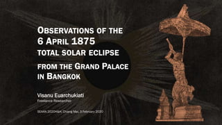 6 april 1875 total solar eclipse at grand palace | PDF