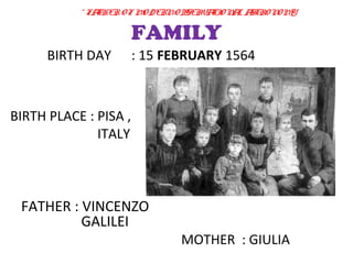 Galileo Galilei Family