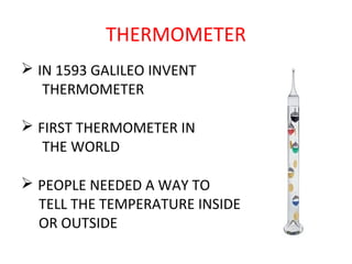 Galileo Galilei Invention Of The Thermometer