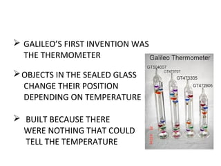 Galileo Galilei Invention Of The Thermometer