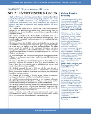 Jim Kaskade Biography | DOCX