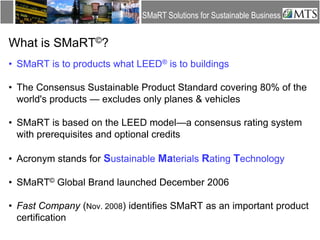 SMaRT Certified Building Products - Jim Lord, EcoVert | PPT