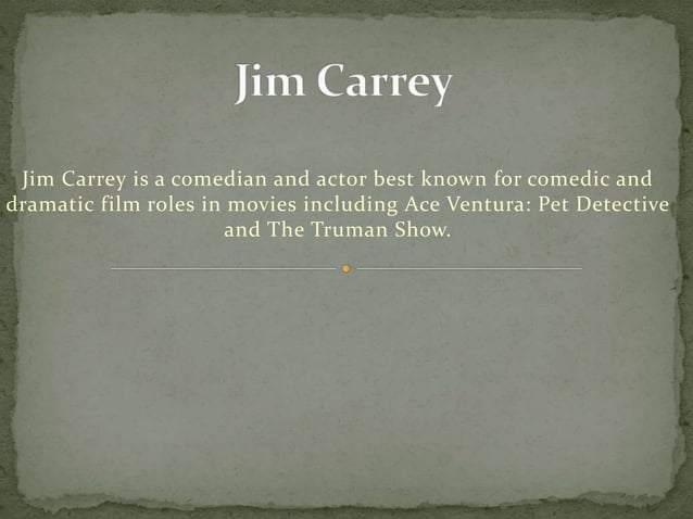 Jimm carrey | PPTX
