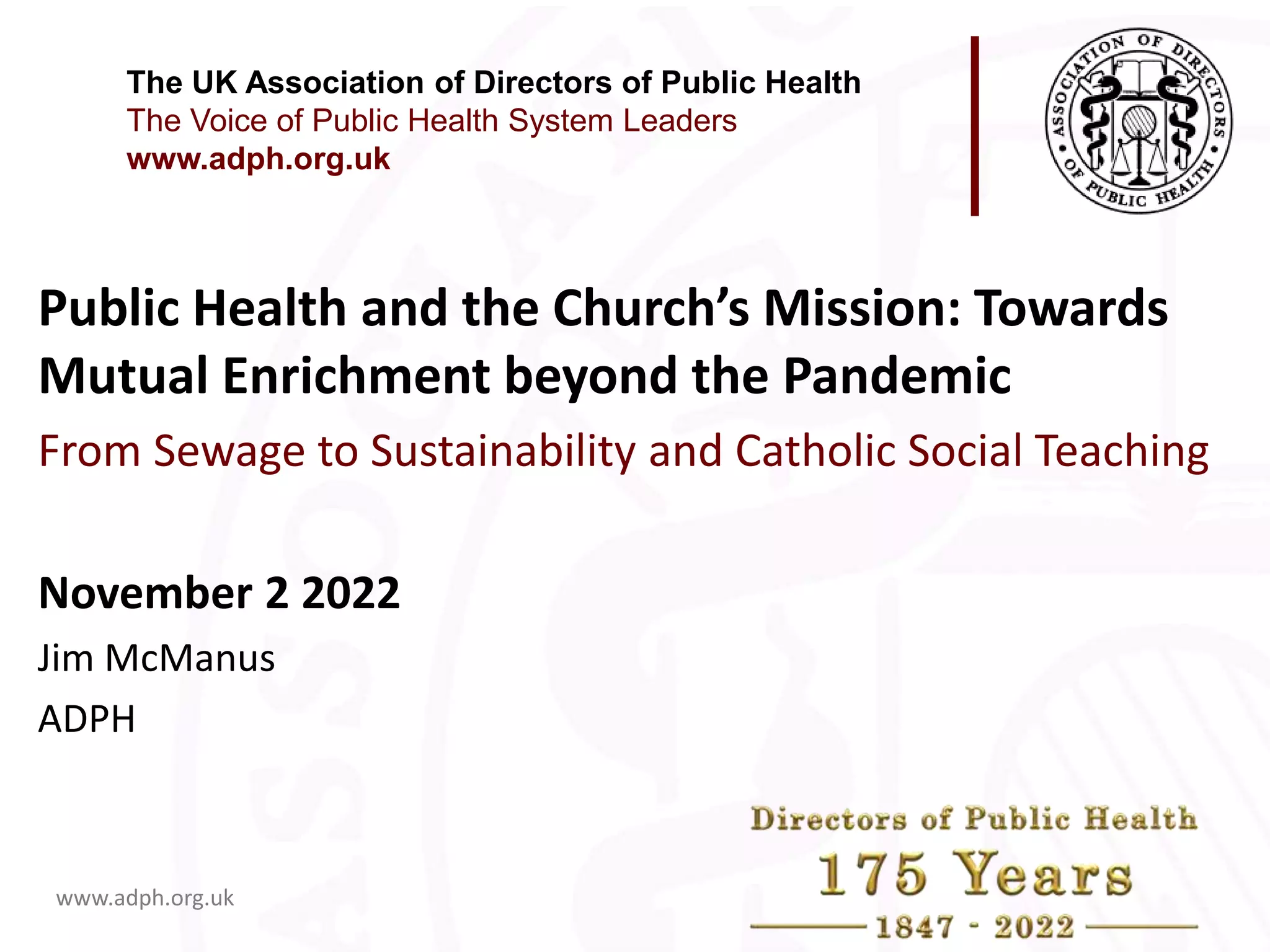 Public Health and the Church: Public Health perspecives | PPTX