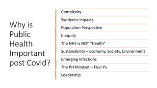 Why is Public Health important after the Pandemic? | PPT