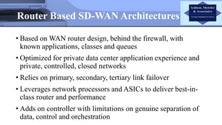 SD-WAN Architecture Matters - Dr. Jim Metzler & VeloCloud | PPT