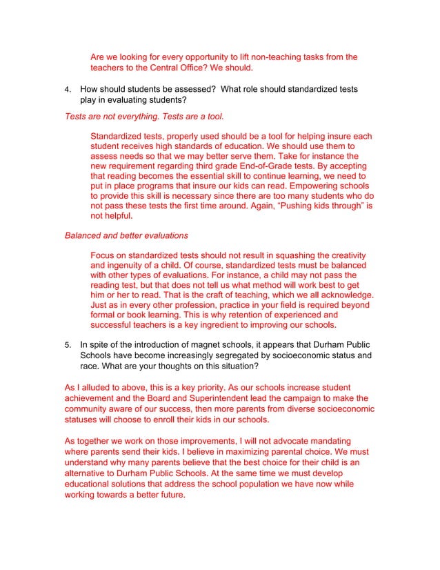 Jimmy Doster 2014 PA-PAC Questionnaire | PDF